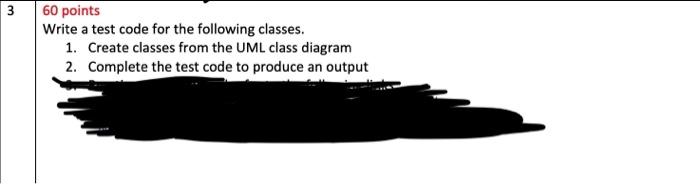 Solved 60 points Write a test code for the following | Chegg.com