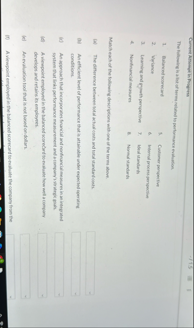 Solved Current Attempt in Progress-1.5The following is a | Chegg.com