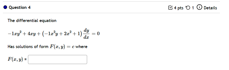 Solved Question 4The differential | Chegg.com