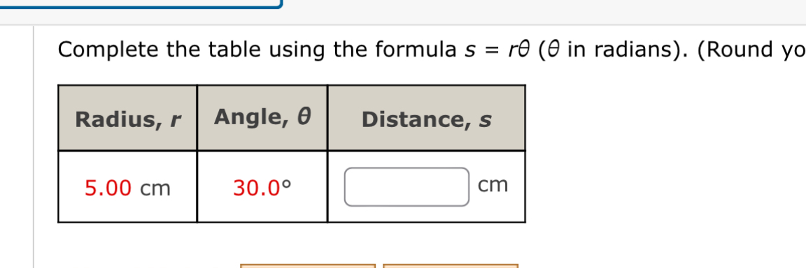 Solved by an EXPERT Complete the table using the formula s=rθ ( θ ﻿in | Chegg.com