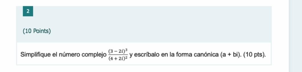 Solved simplify the complex number and write it canonically | Chegg.com