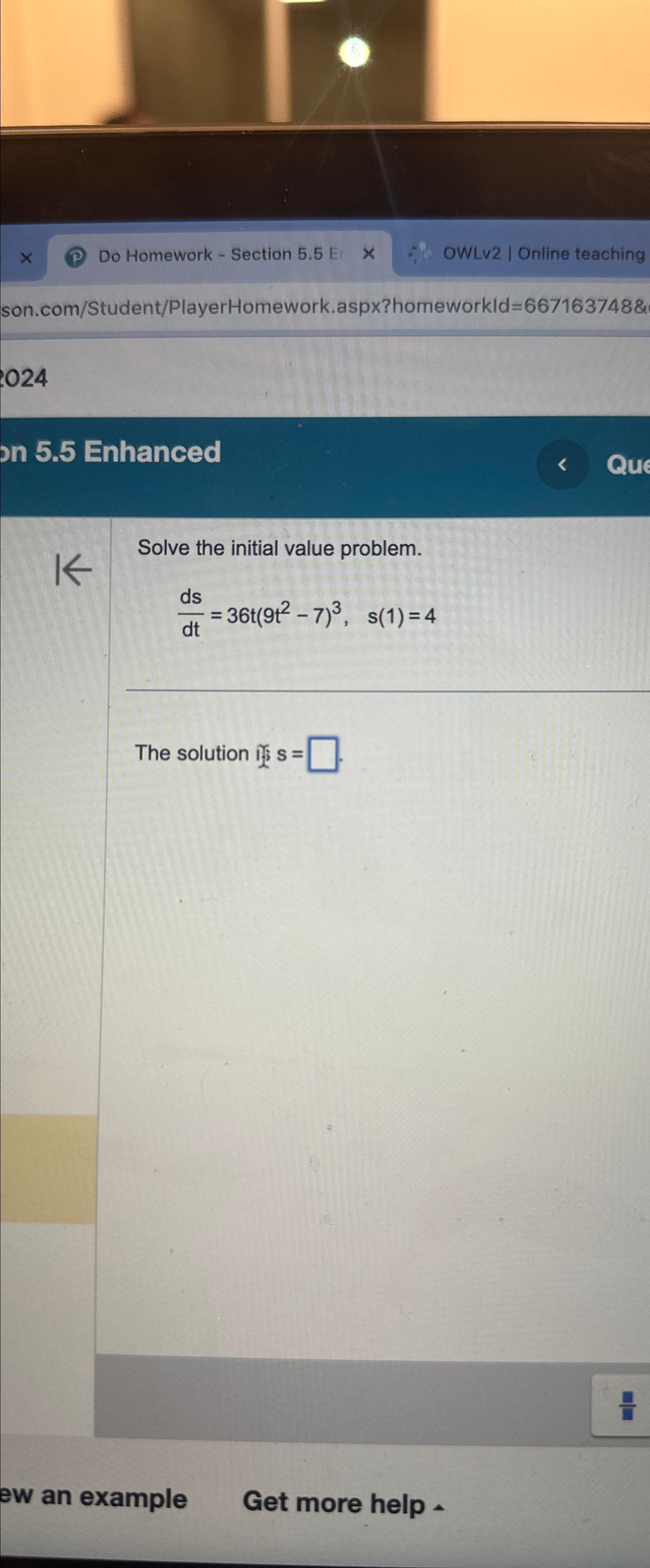 Solved Do Homework - ﻿Section 5.5 ﻿EiOWLV2 ﻿I Online | Chegg.com