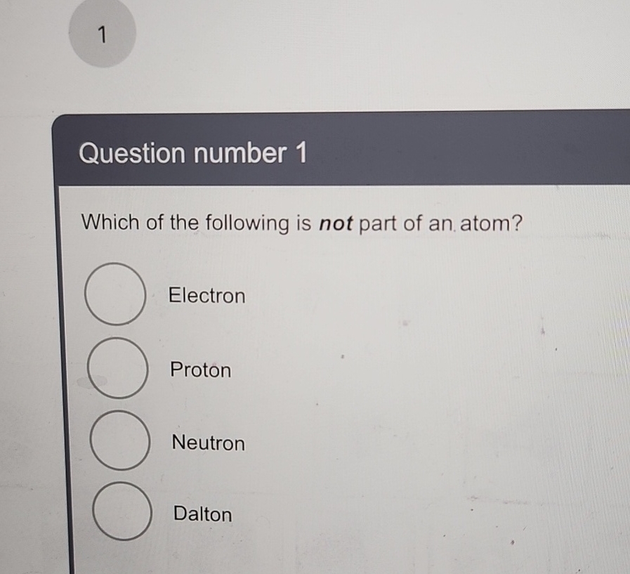 Solved 1Question number 1Which of the following is not part | Chegg.com