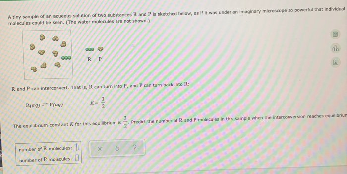 Solved A tiny sample of an aqueous solution of two | Chegg.com