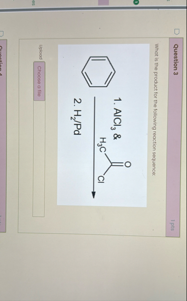 Solved Question 31 ﻿ptsWhat is the product for the following | Chegg.com