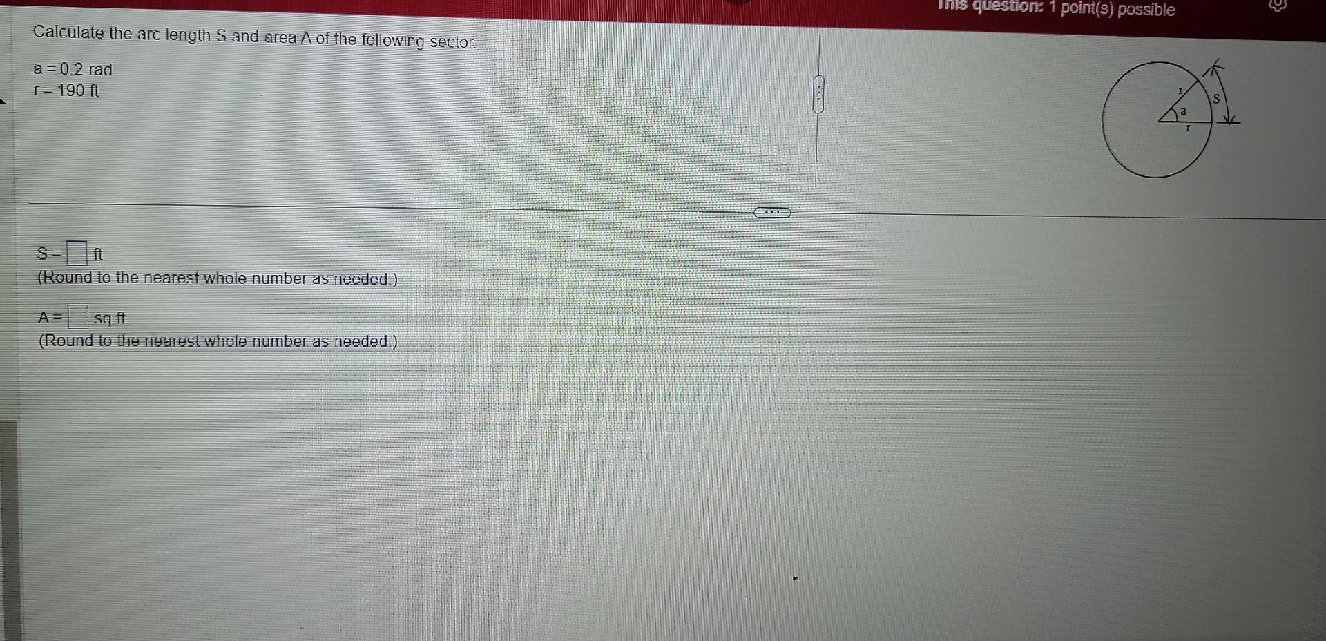 Solved Calculate the arc length S and area A of the | Chegg.com