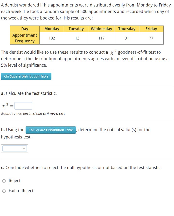 Solved A dentist wondered if his appointments were | Chegg.com