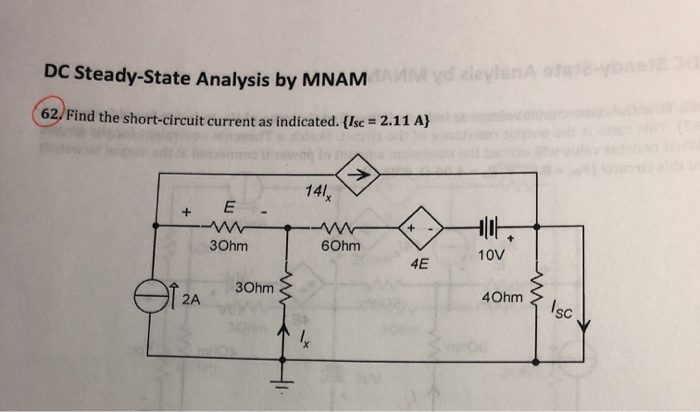 Solved DC Steady-State Analysis by MNAM ate Analysis by | Chegg.com