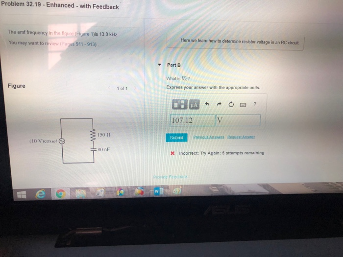 Solved Problem 32.19 -Enhanced - with Feedback The emf | Chegg.com