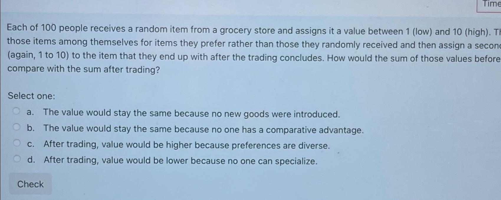 Solved Each of 100 ﻿people receives a random item from a | Chegg.com