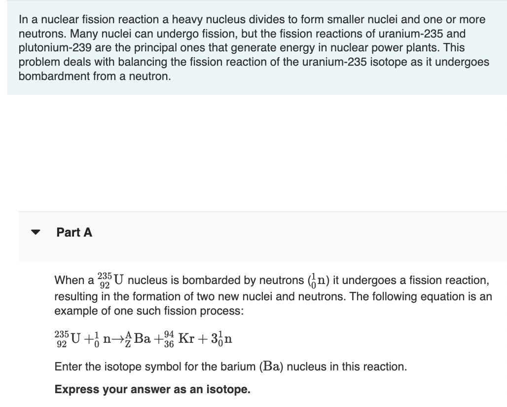 Solved In ﻿a nuclear fission reaction a heavy nucleus | Chegg.com