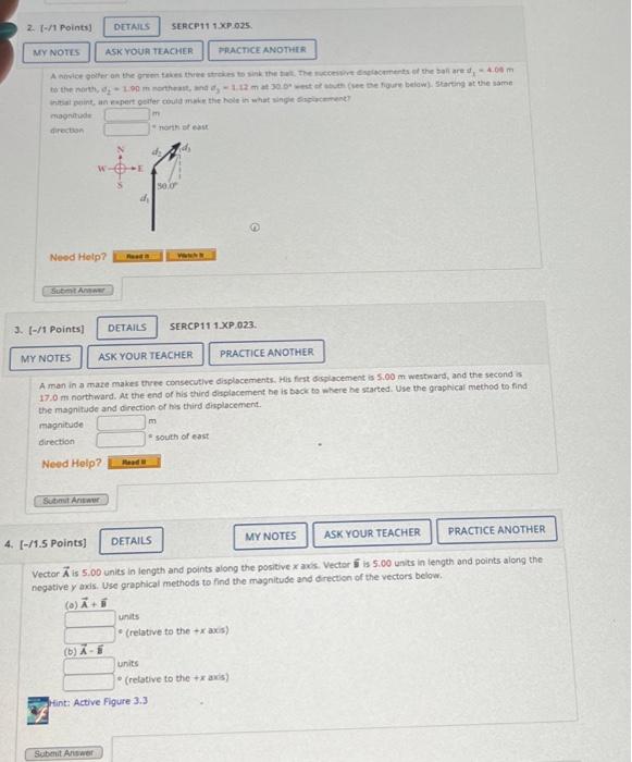Solved Question 1. (6 points) Practicing geometric addition | Chegg.com