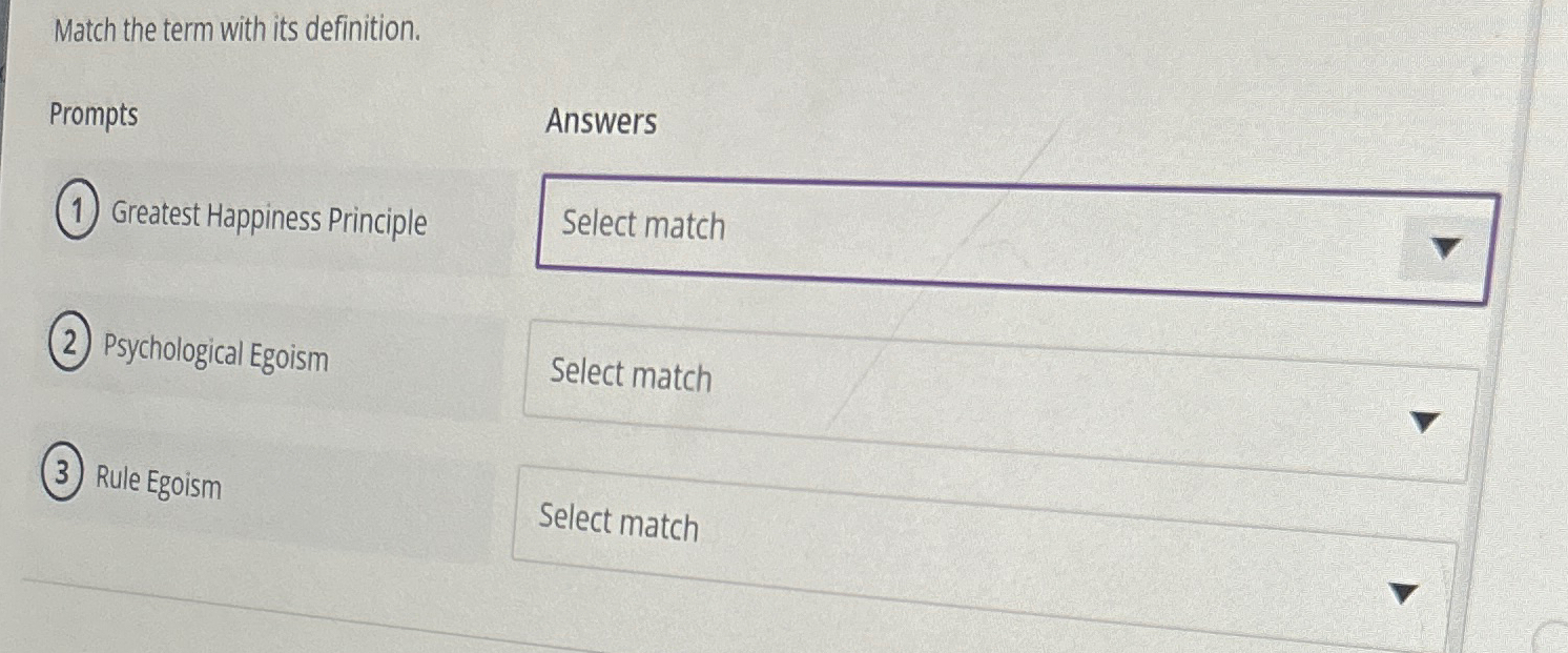 Solved Match the term with its definition.PromptsAnswers(1) | Chegg.com