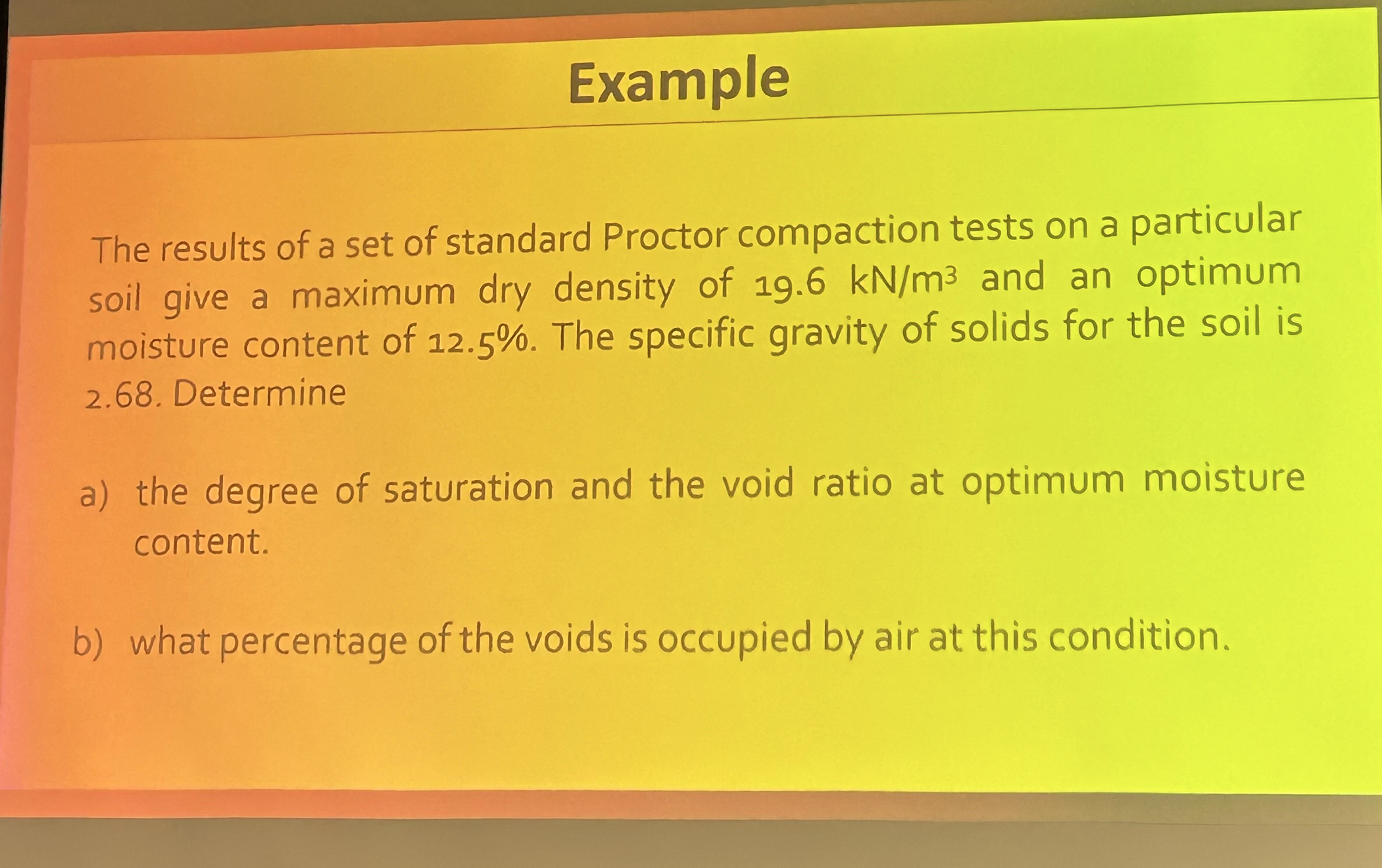 ExampleThe results of a set of standard Proctor | Chegg.com
