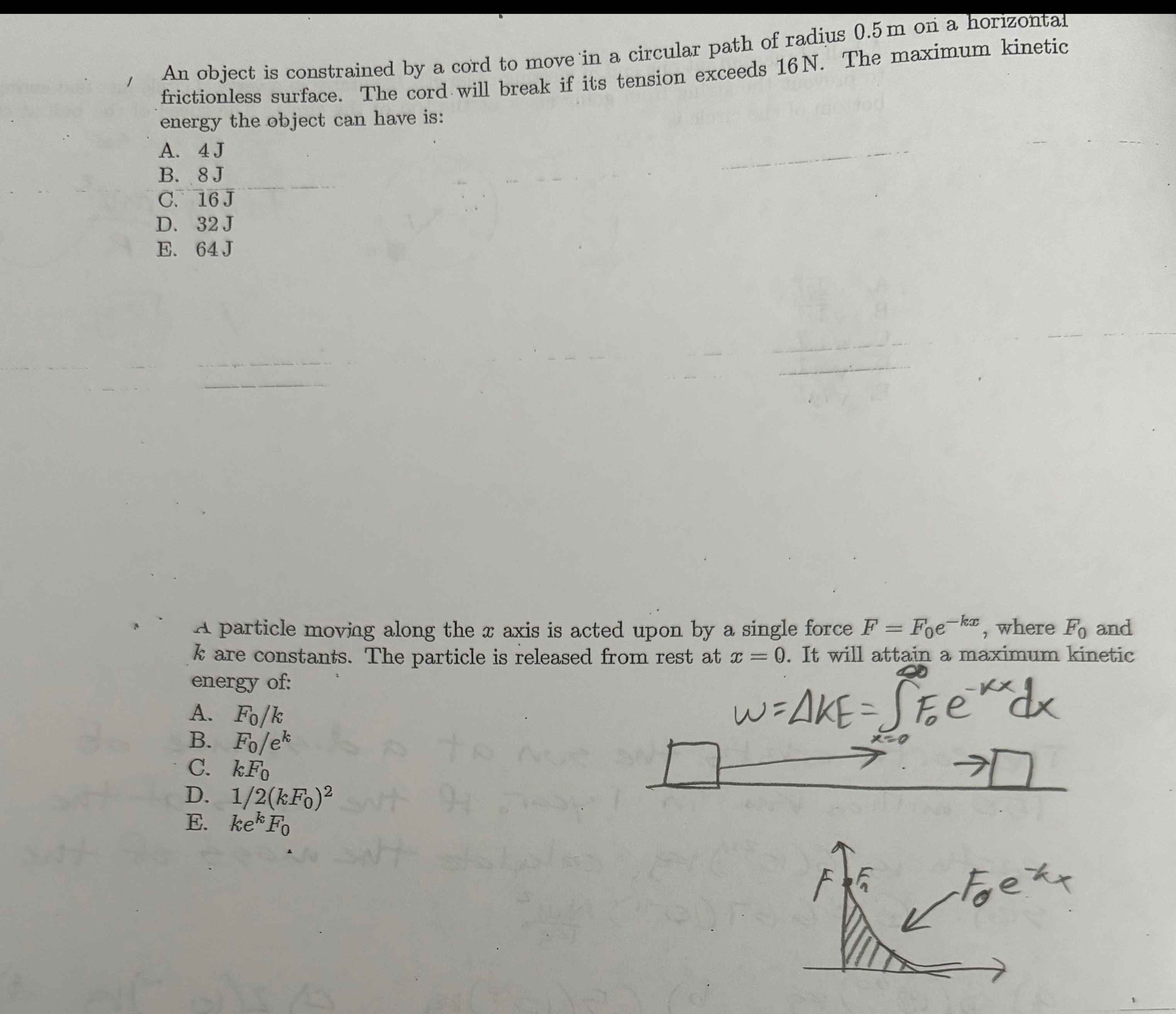 Solved An object is constrained by a cord to move in a | Chegg.com