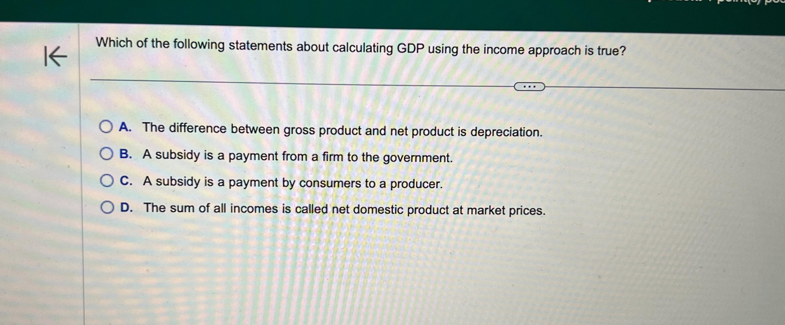 Solved Which of the following statements about calculating | Chegg.com