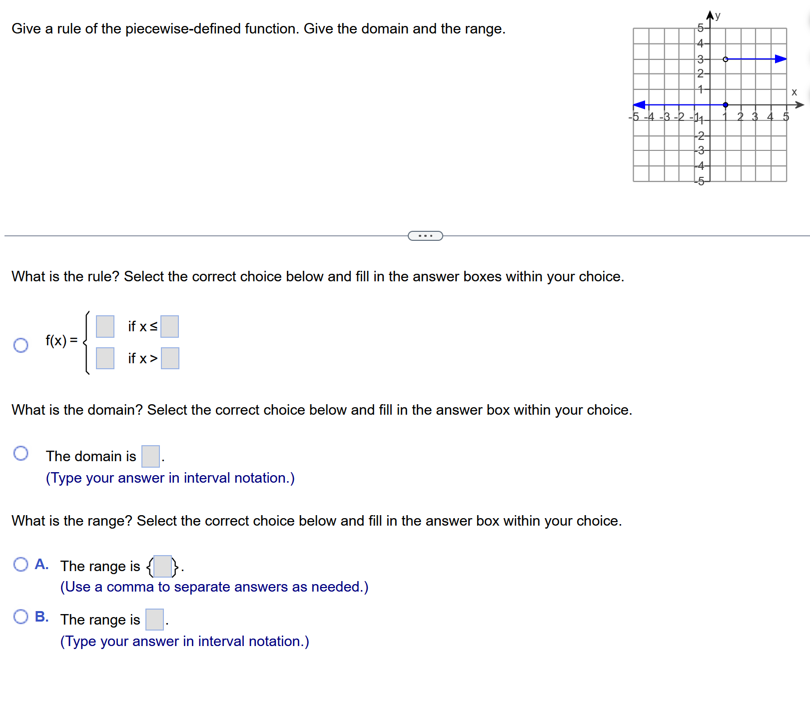 Solved Give a rule of the piecewise-defined function. Give | Chegg.com