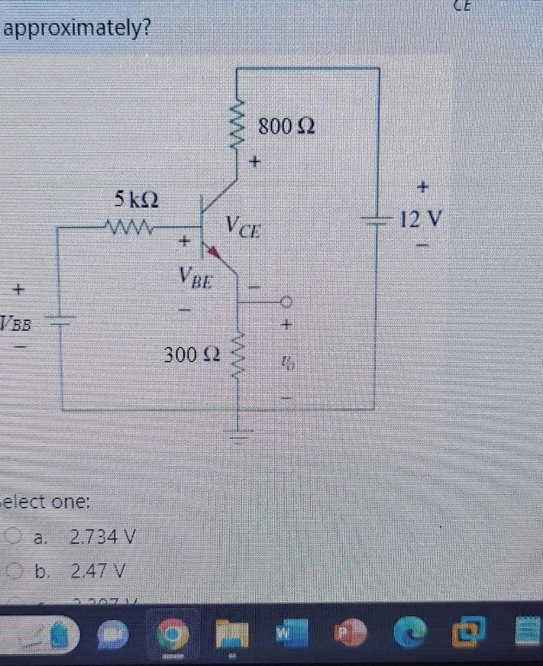 Solved The voltage v, in the transistor circuit given in the | Chegg.com