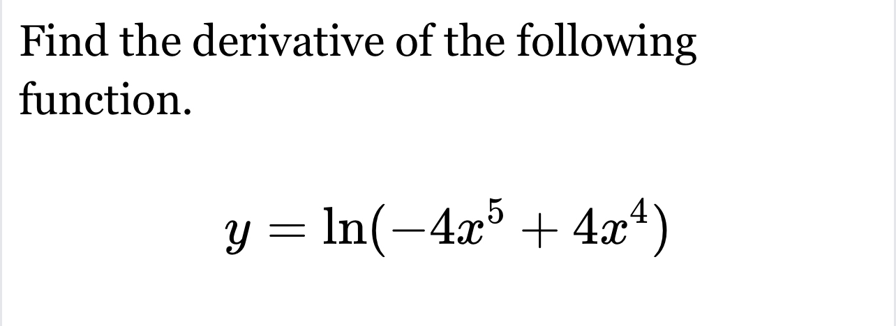 Solved Find the derivative of the following | Chegg.com
