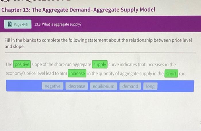 Solved Chapter 13: The Aggregate Demand-Aggregate Supply | Chegg.com