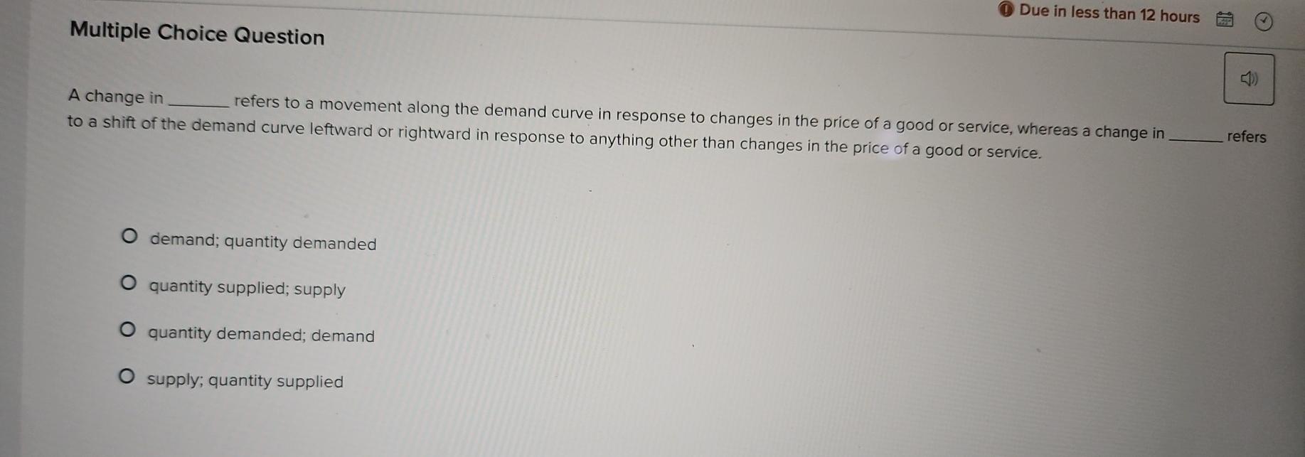 Solved Multiple Choice QuestionDue in less than 12 ﻿hoursA | Chegg.com