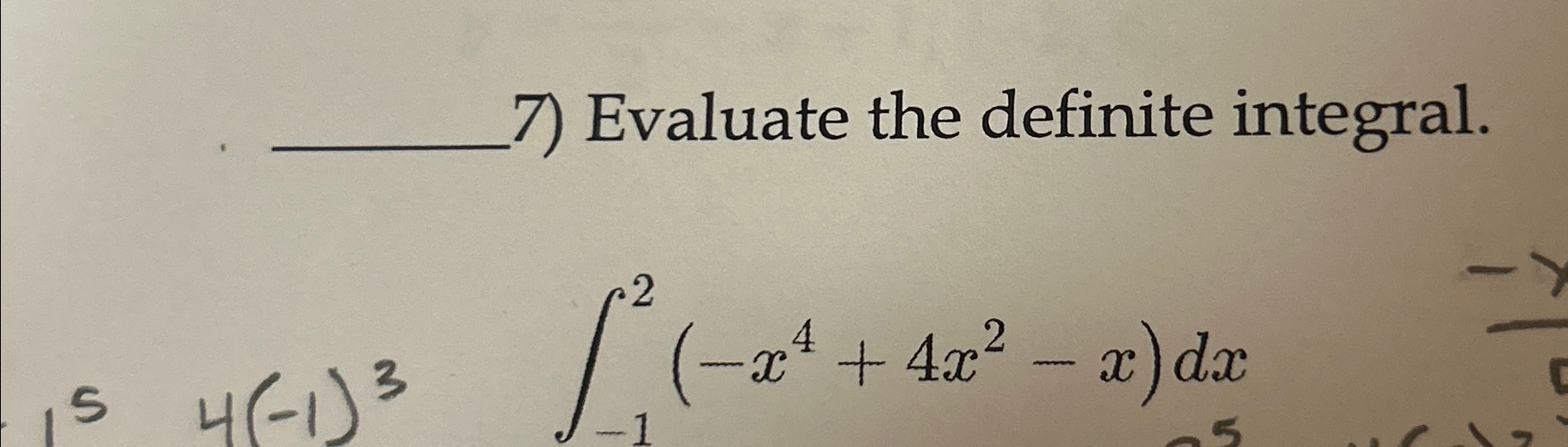 Solved q, 7) ﻿Evaluate the definite integral. | Chegg.com