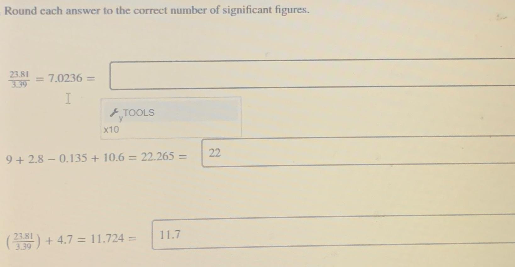 Solved Round each answer to the correct number of | Chegg.com