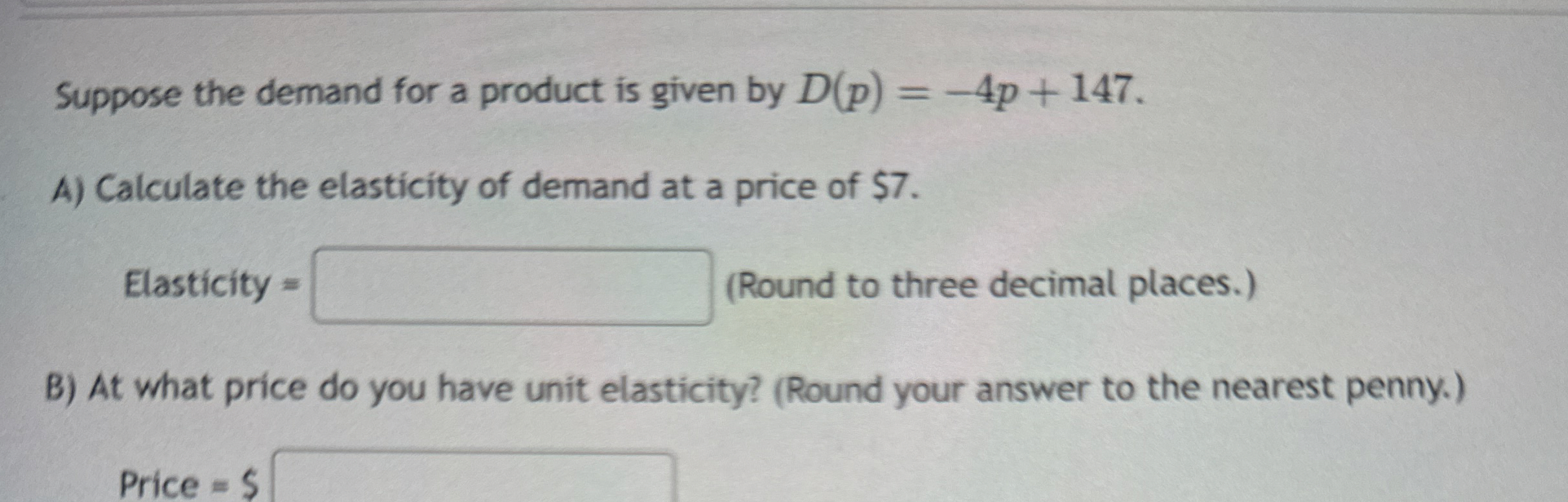 Solved Suppose the demand for a product is given by | Chegg.com