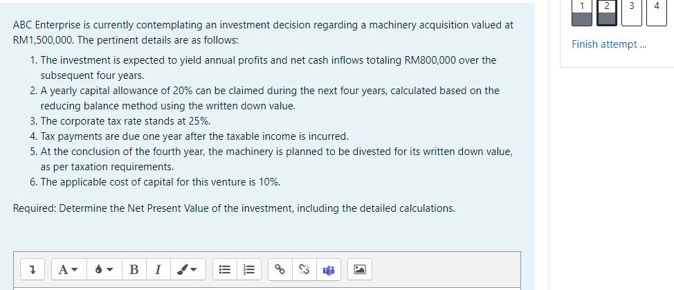 Solved ABC Enterprise is currently contemplating an | Chegg.com