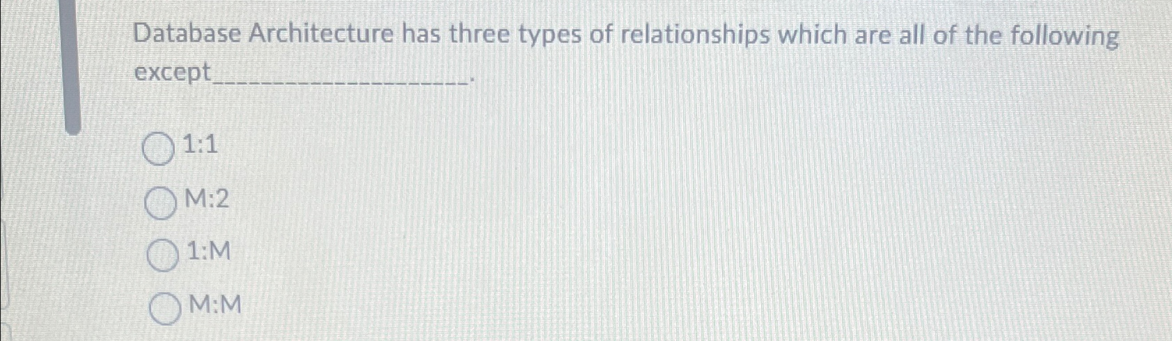 Solved Database Architecture has three types of | Chegg.com