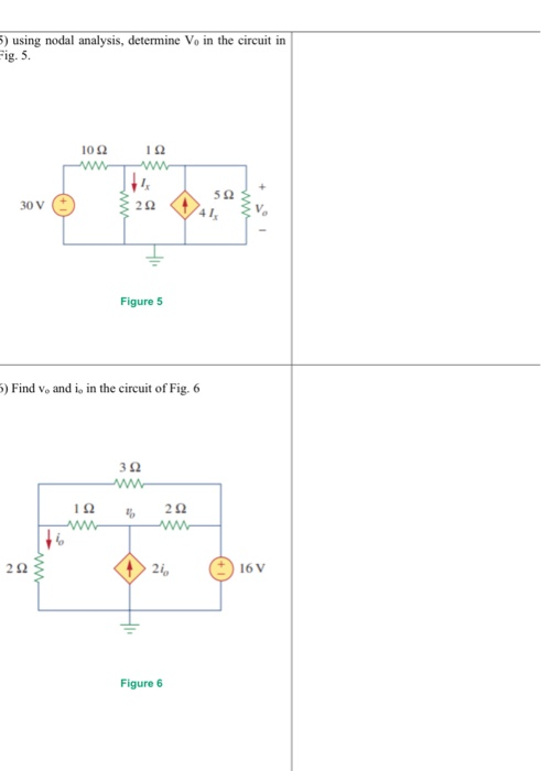 Solved 1) Using nodal analysis, determine Ito le in the | Chegg.com