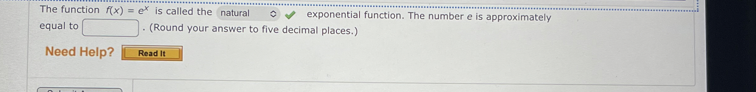 Solved The function f(x)=ex ﻿is called the natural hat(v) | Chegg.com