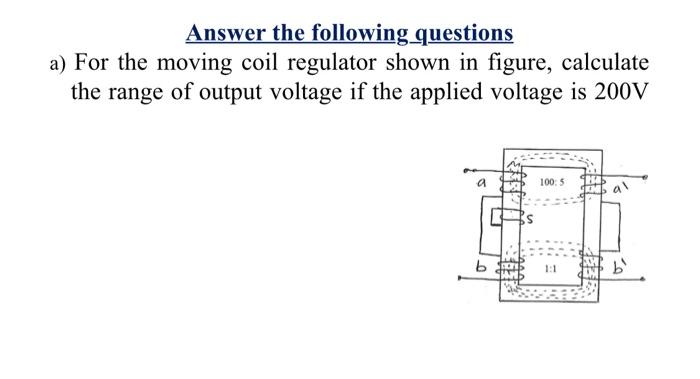 Solved Answer the following questions a) For the moving coil | Chegg.com
