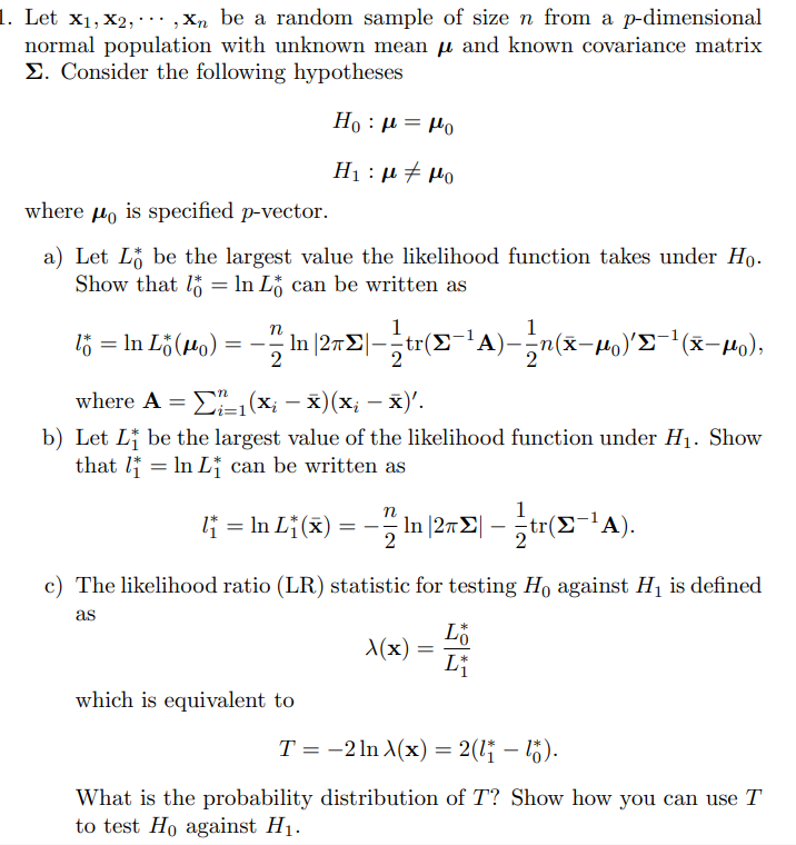 Solved Let x1,x2,cdots,xn ﻿be a random sample of size n | Chegg.com