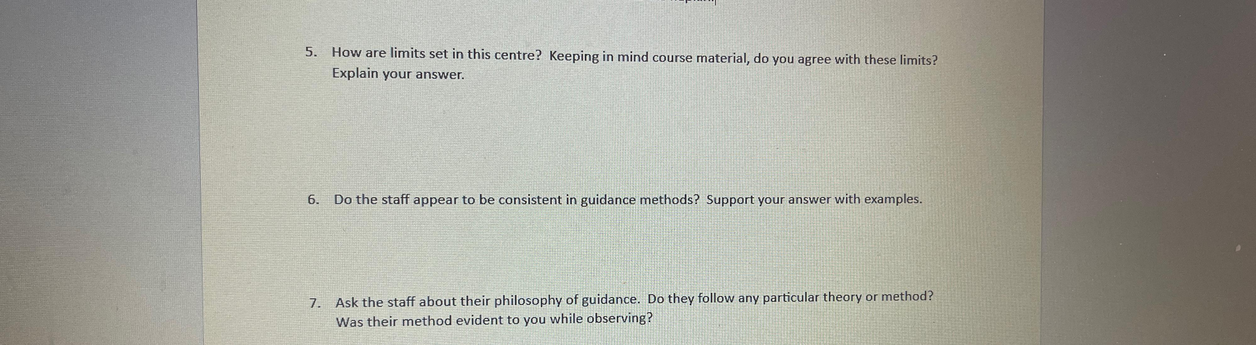 Solved How are limits set in this centre? Keeping in mind | Chegg.com