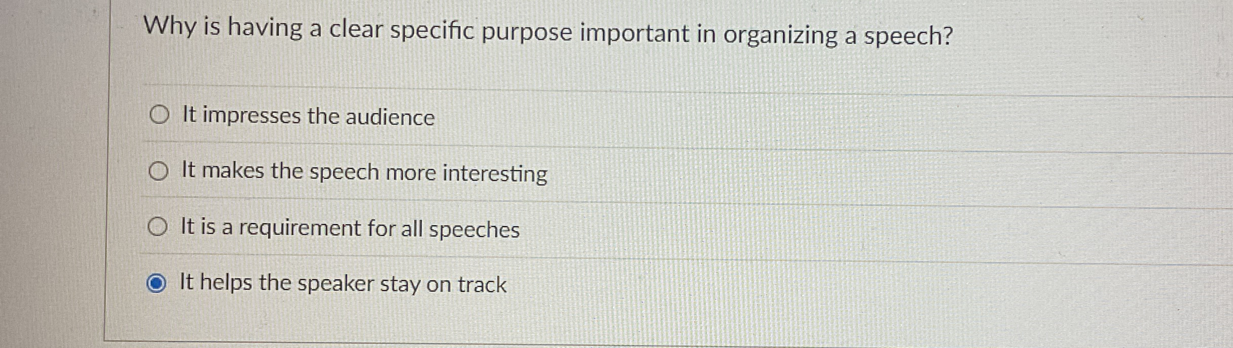 Solved Why is having a clear specific purpose important in | Chegg.com