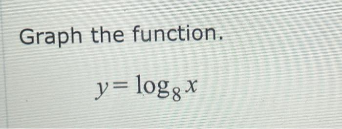Solved Graph the function. y= logg * | Chegg.com