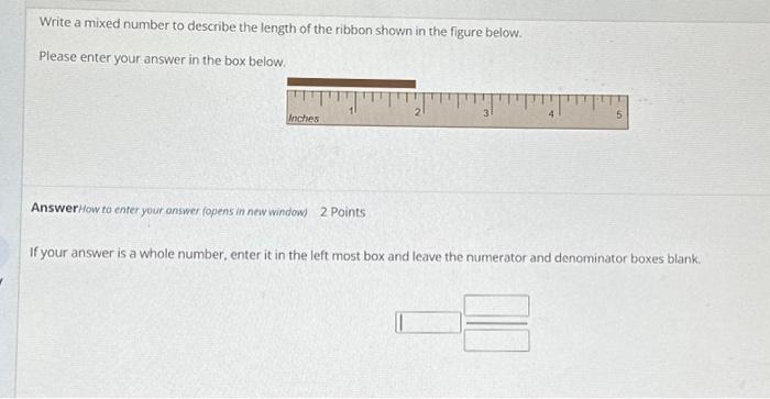 Solved Write a mixed number to describe the length of the | Chegg.com