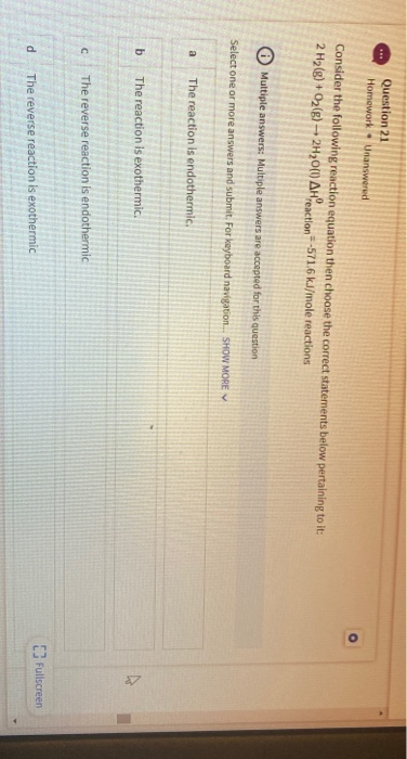 Solved Question 21 Homework – Unanswered Consider the | Chegg.com