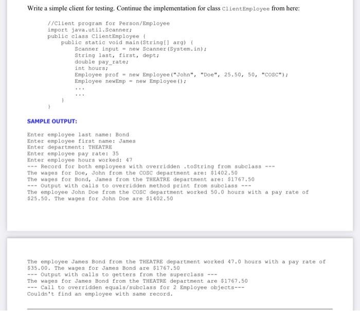 Solved 2. Create a person class. The class should contain 2 | Chegg.com