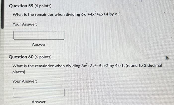 Solved Question 57 ( 2 points) A polynomial with 2 turning | Chegg.com