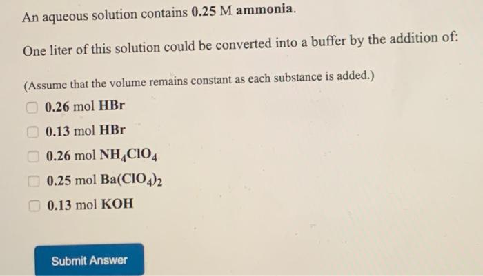 Solved An aqueous solution contains 0.22 M ammonium iodide. | Chegg.com