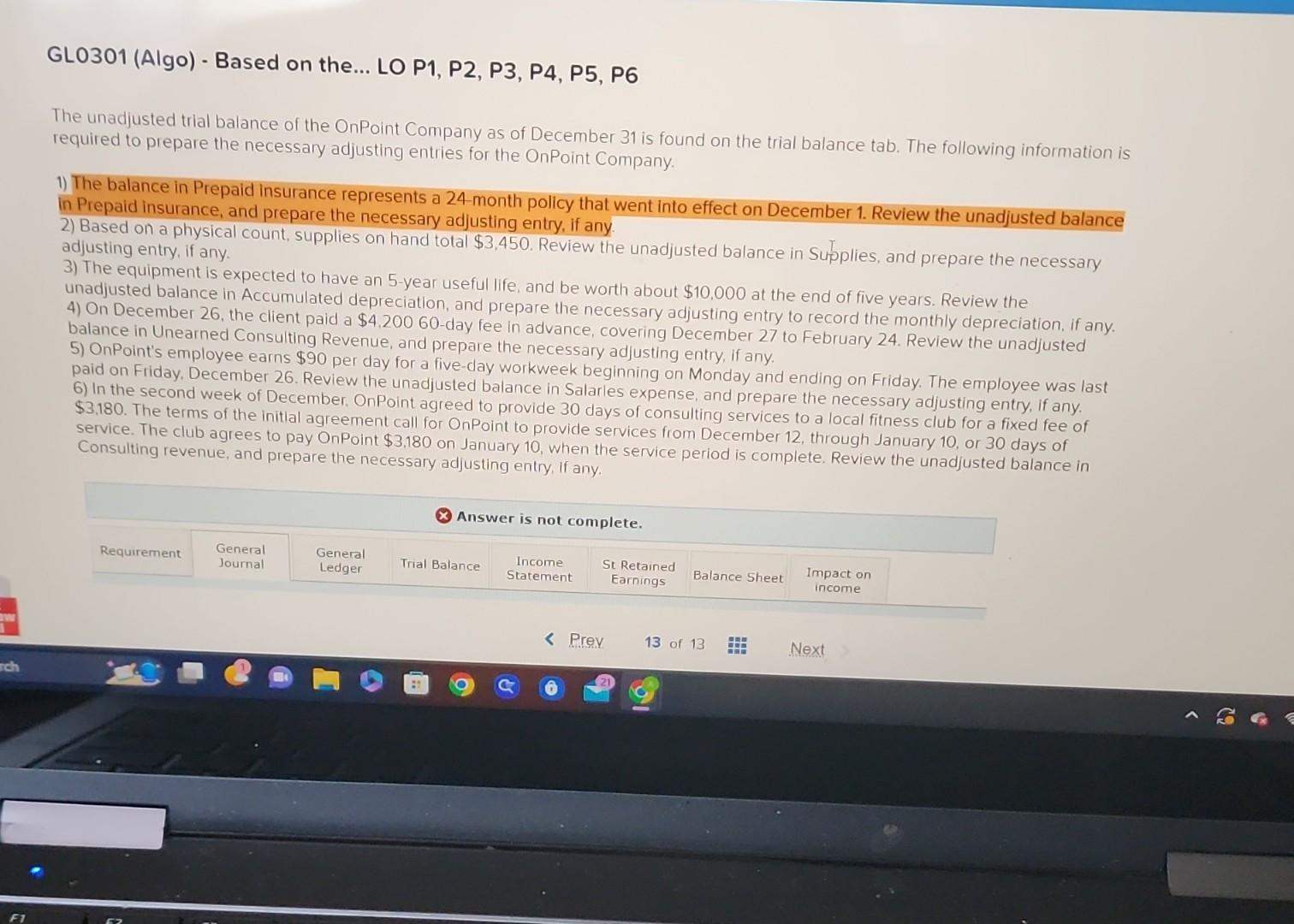 GL0301 (Algo) - Based on the... LO P1, P2, P3, P4, | Chegg.com