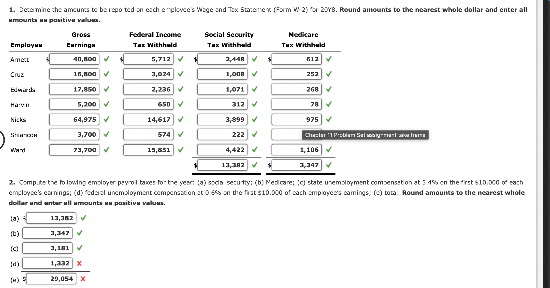Solved Determine the amounts to be reported on each | Chegg.com