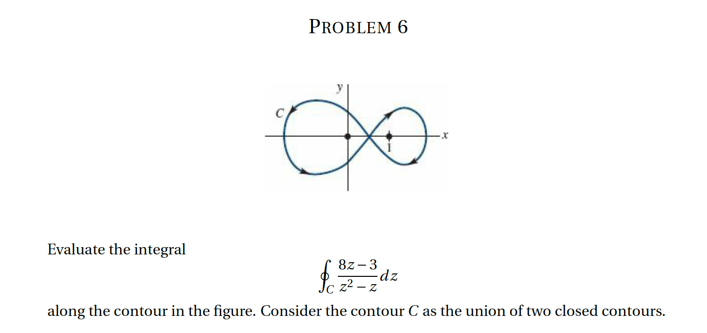 Solved PROBLEM 6Evaluate the integralo∫C﻿8z-3z2-zdzalong the | Chegg.com