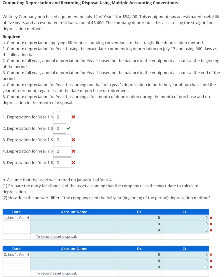 Solved Computing Depreciation and Recording Disposal Using | Chegg.com