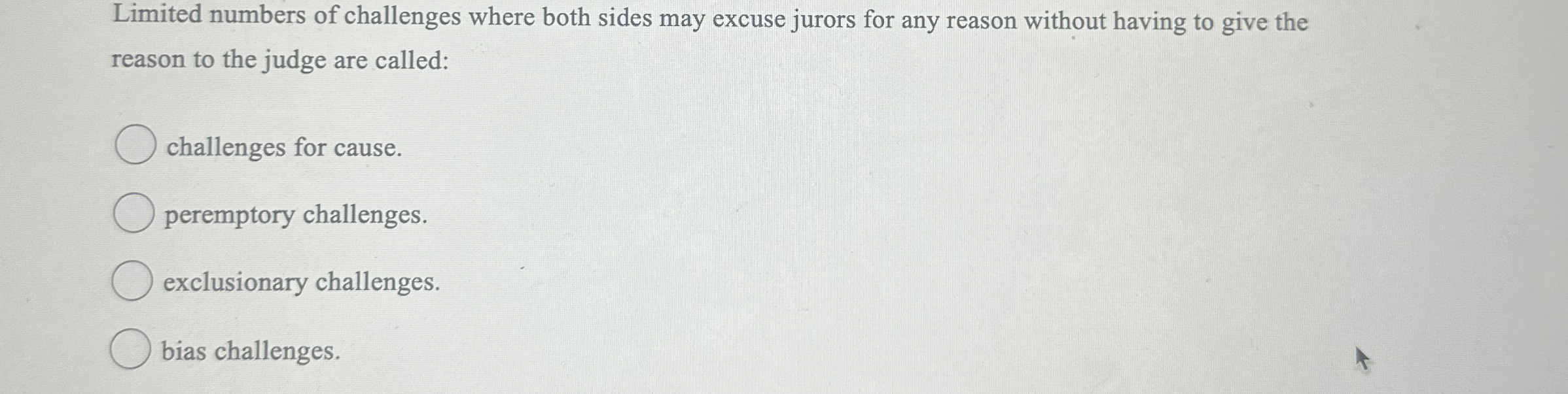 Solved Limited numbers of challenges where both sides may | Chegg.com