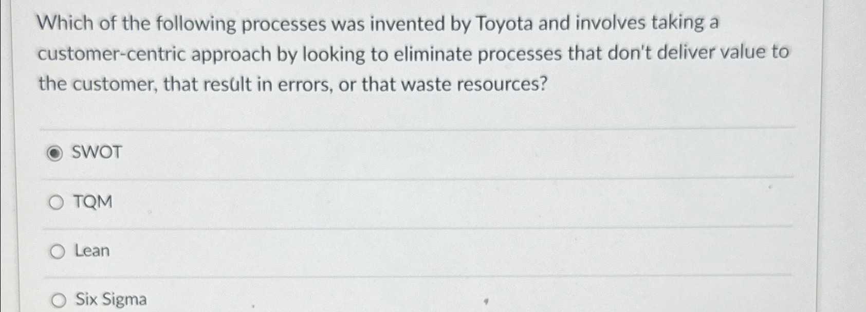 Solved Which of the following processes was invented by | Chegg.com