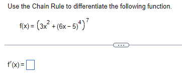 Solved Use the Chain Rule to differentiate the following | Chegg.com