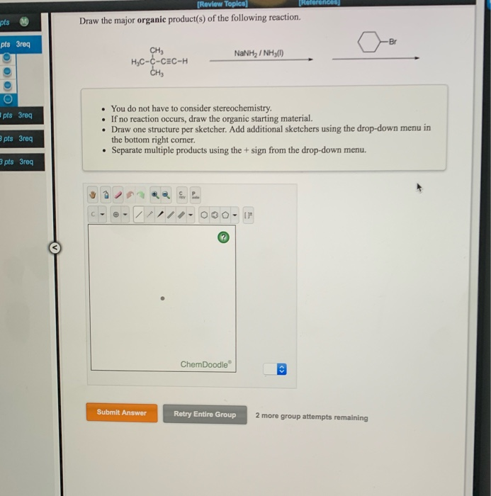 Solved [Review Topics] References Draw the major organic | Chegg.com